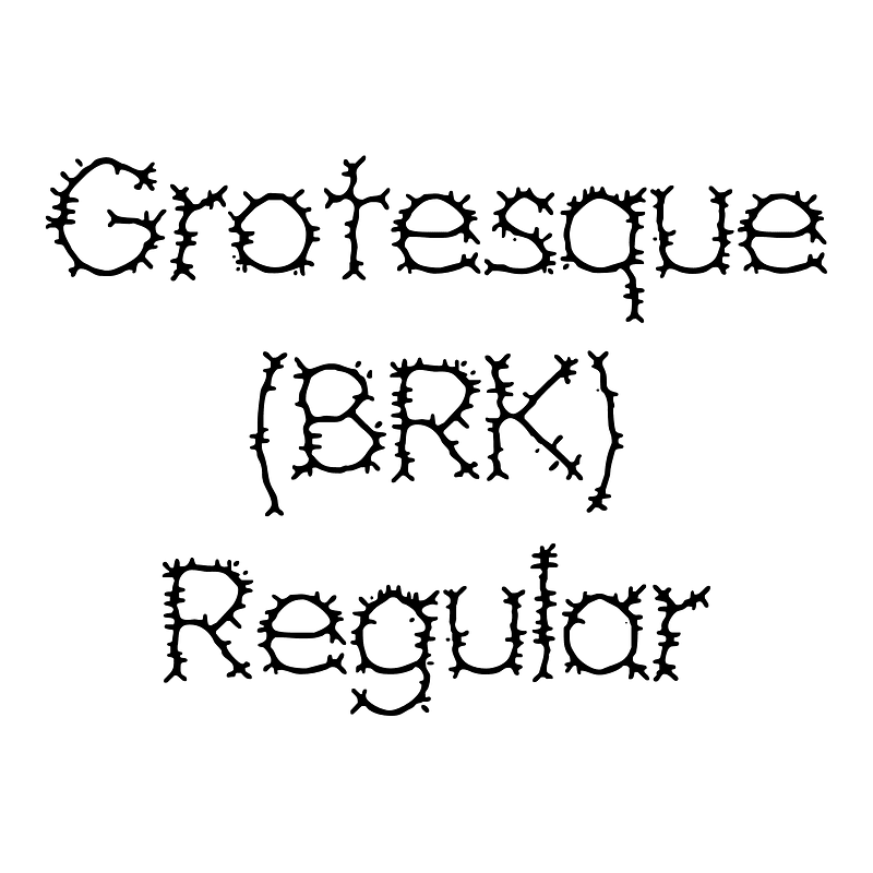 Grotesque (BRK) Regular - Free fonts on creazilla.com