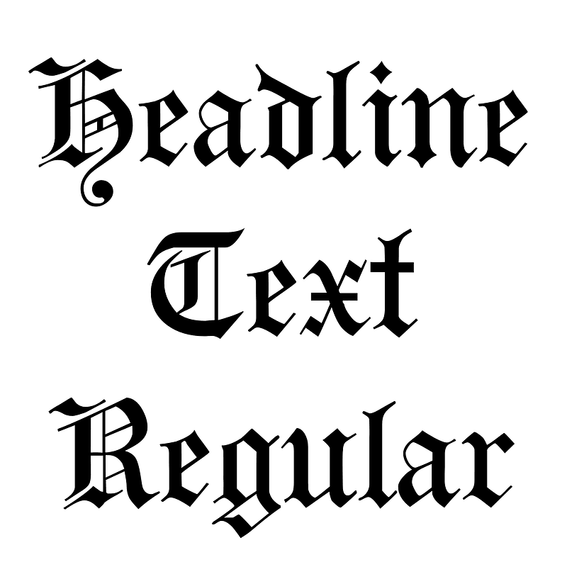 Headline Text Regular | Creazilla