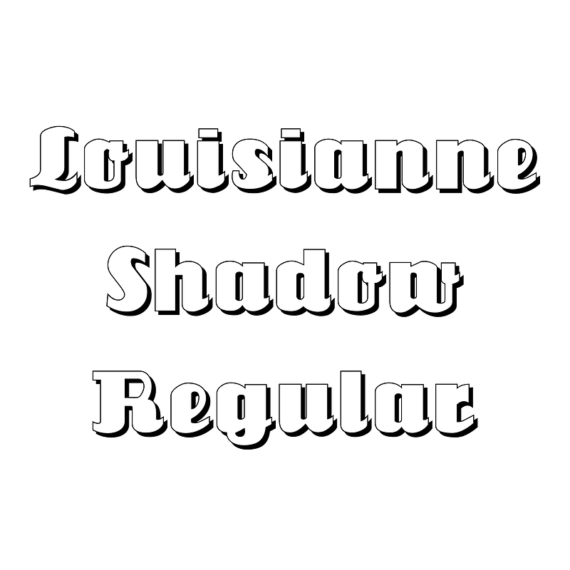 Louisianne Shadow Regular - Free fonts on creazilla.com