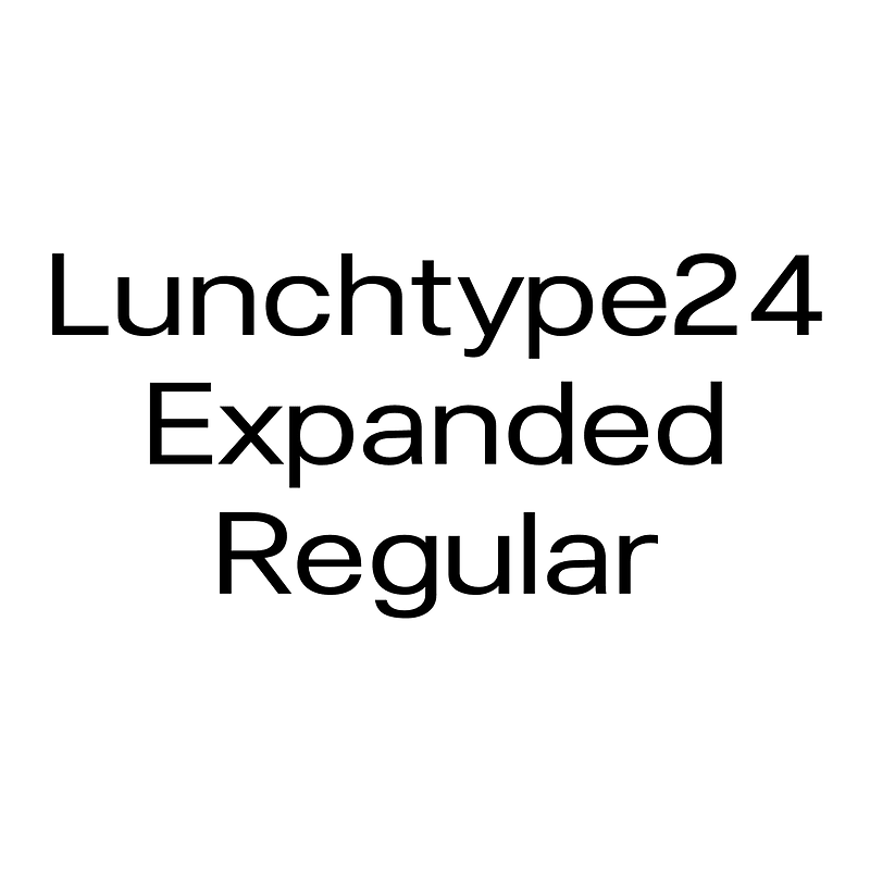 Lunchtype24 Expanded Regular - Free fonts on creazilla.com