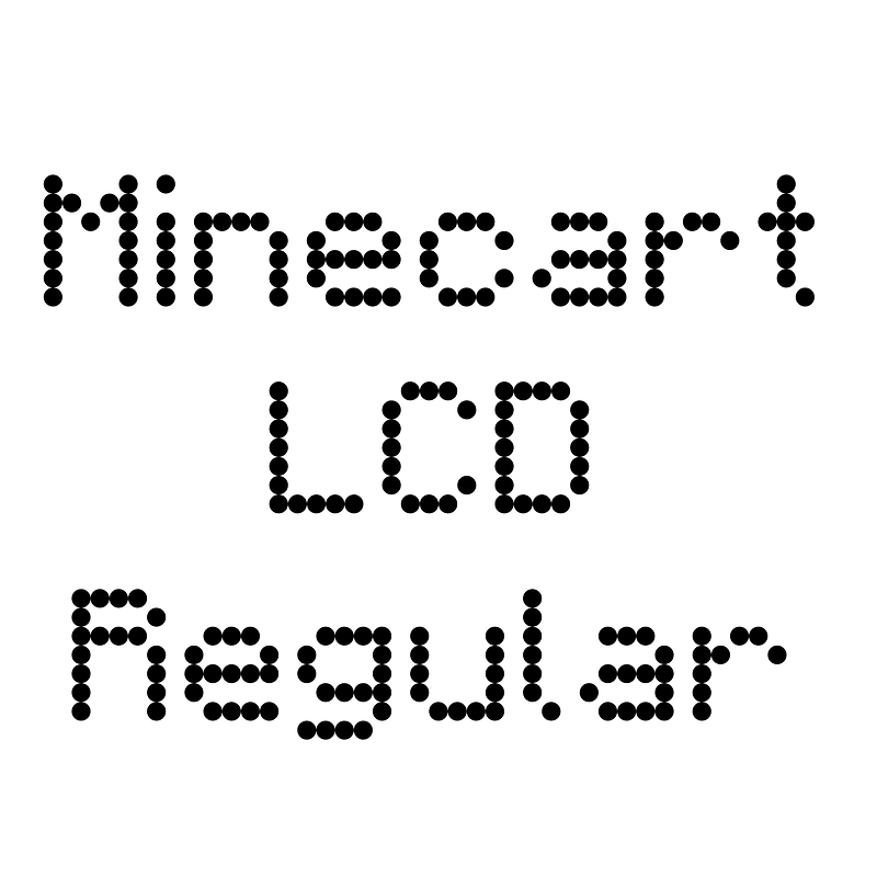 Minecart LCD Regular - Free fonts on creazilla.com