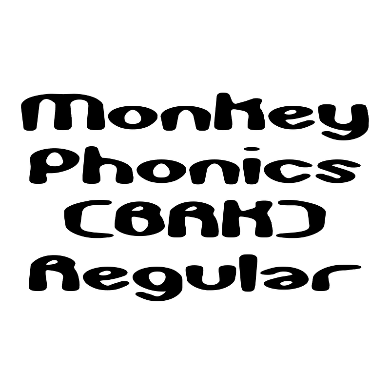 Monkey Phonics (BRK) Regular - Free fonts on creazilla.com