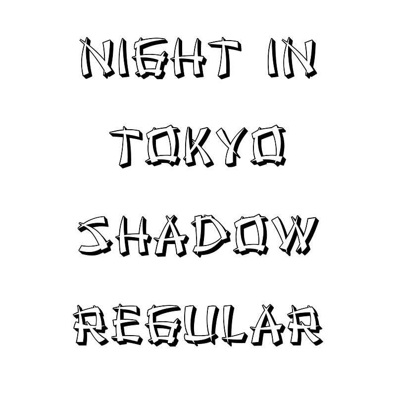 Night in Tokyo Shadow Regular - Free fonts on creazilla.com