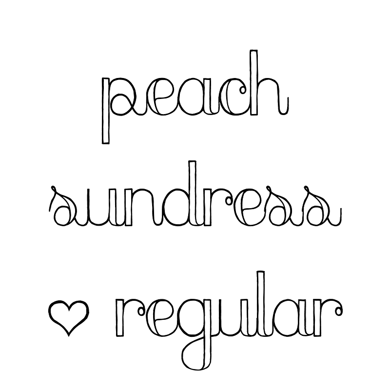 peach sundress ~ Regular font - Free fonts on Creazilla | Creazilla