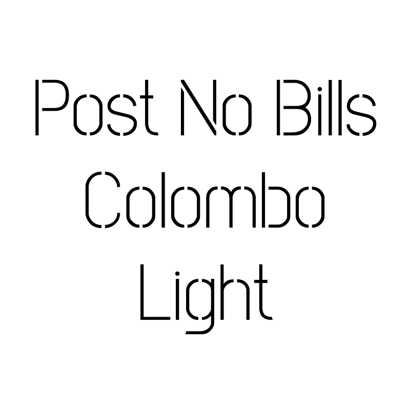Post No Bills Colombo Light | Creazilla