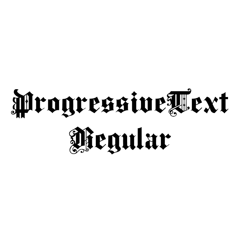 ProgressiveText Regular | Creazilla