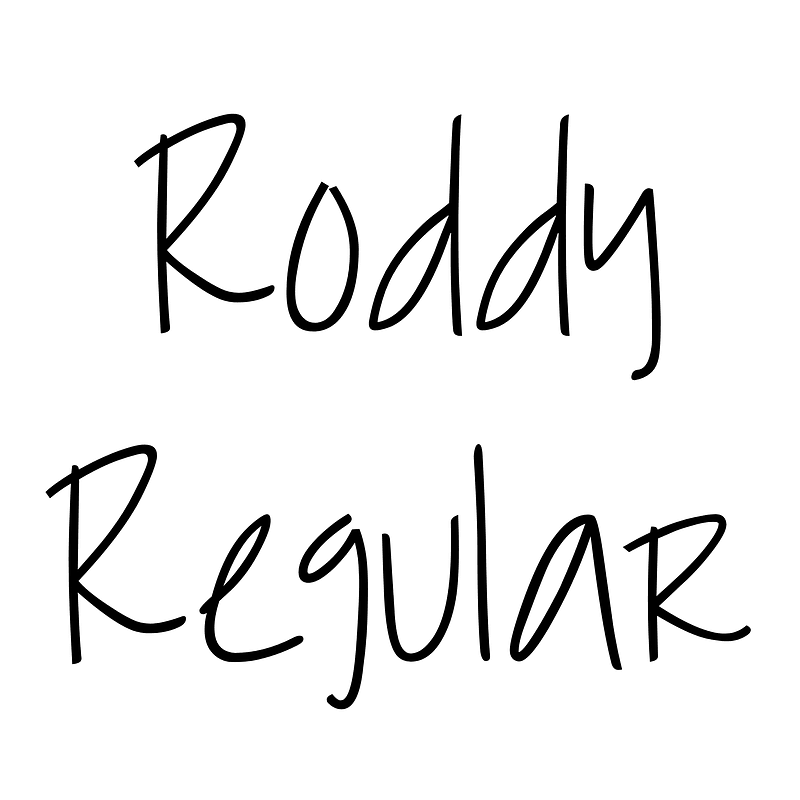 Roddy Regular - Free fonts on creazilla.com