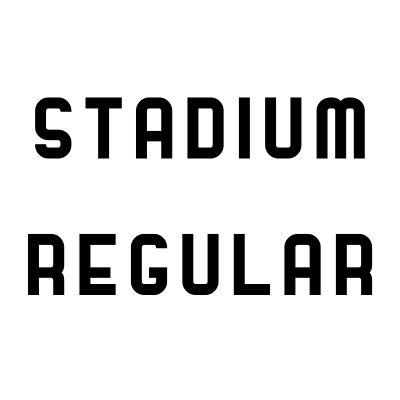 Stadium Regular font - Free fonts on Creazilla | Creazilla