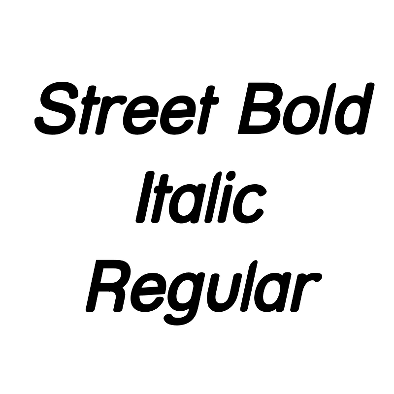 Street Bold Italic Regular - Free fonts on creazilla.com