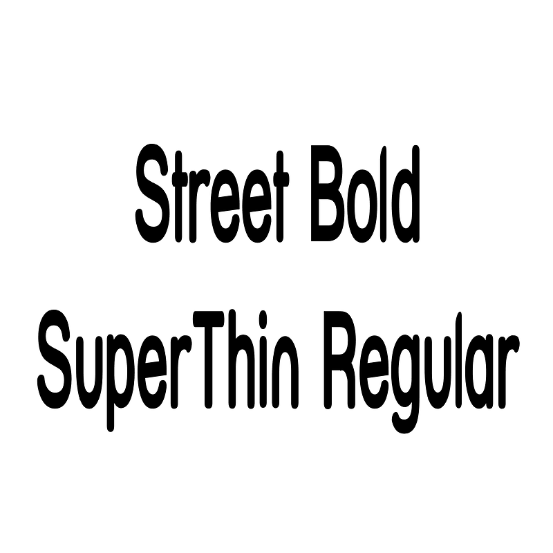 Street Bold SuperThin Regular - Free fonts on creazilla.com