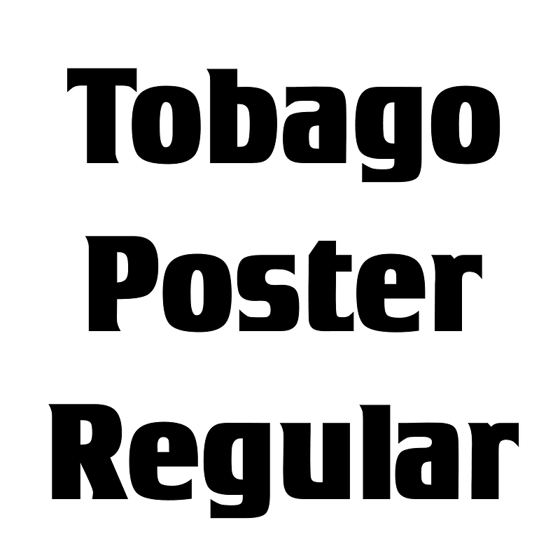 Tobago Poster Regular - Free fonts on creazilla.com