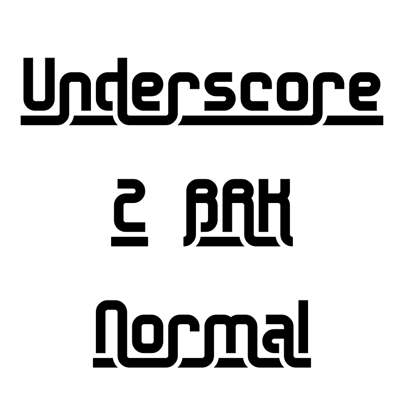 Underscore 2 BRK Normal - Free fonts on creazilla.com