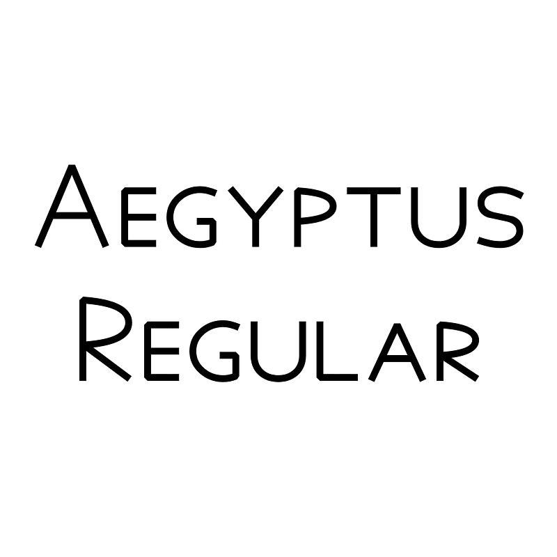 Aegyptus Regular | Creazilla