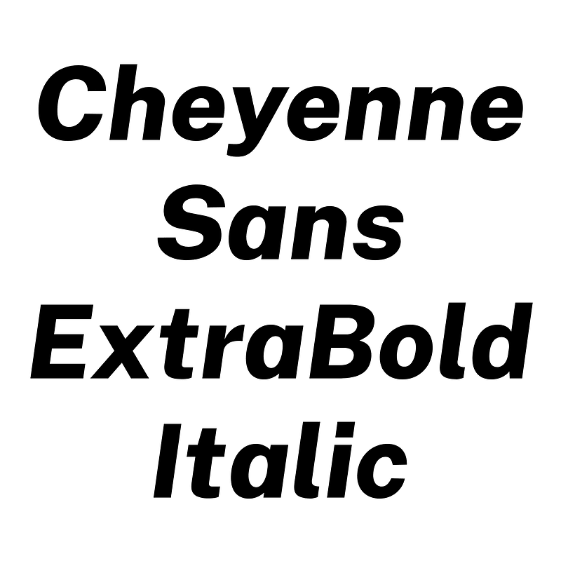 Cheyenne Sans ExtraBold Italic font - Free fonts on Creazilla | Creazilla