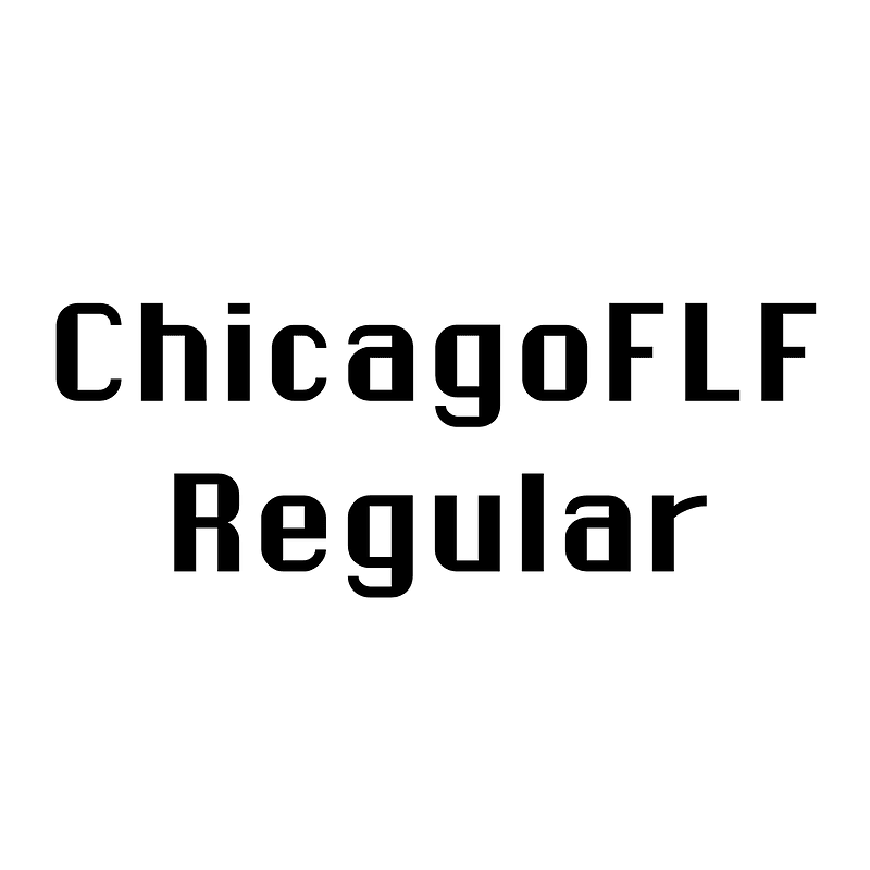 ChicagoFLF Regular | Creazilla