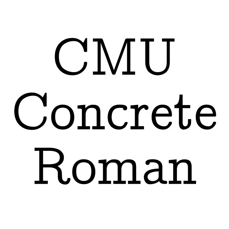 CMU Concrete Roman - Free fonts on creazilla.com