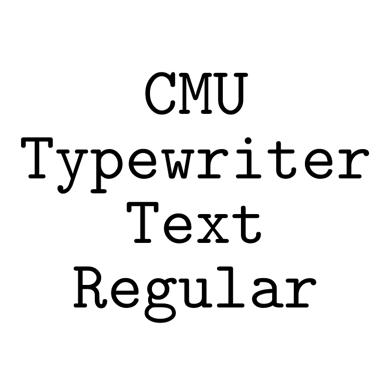 CMU Typewriter Text Regular font - Free fonts on Creazilla | Creazilla