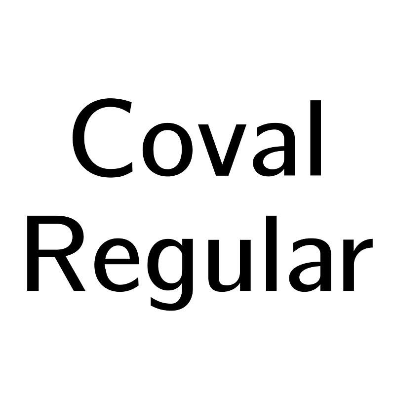 Coval Regular | Creazilla