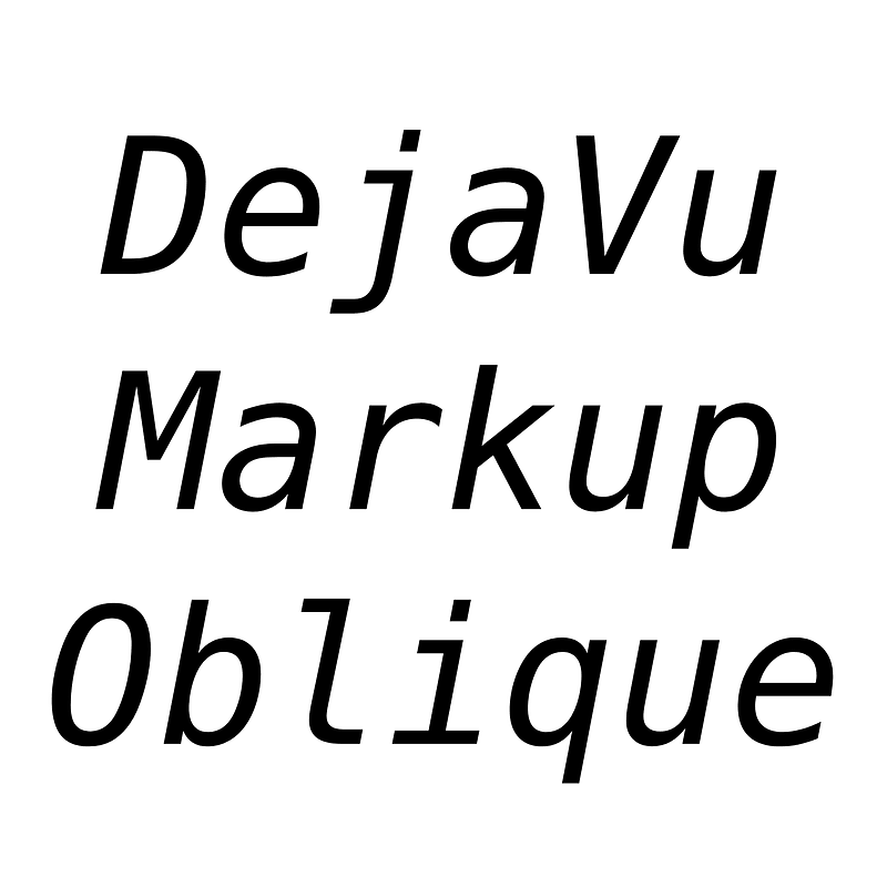 DejaVu Markup Oblique - Free fonts on creazilla.com