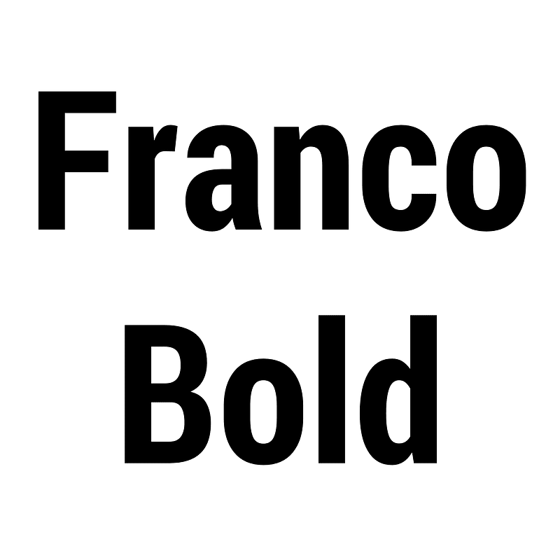 Franco Bold font - Free fonts on Creazilla | Creazilla