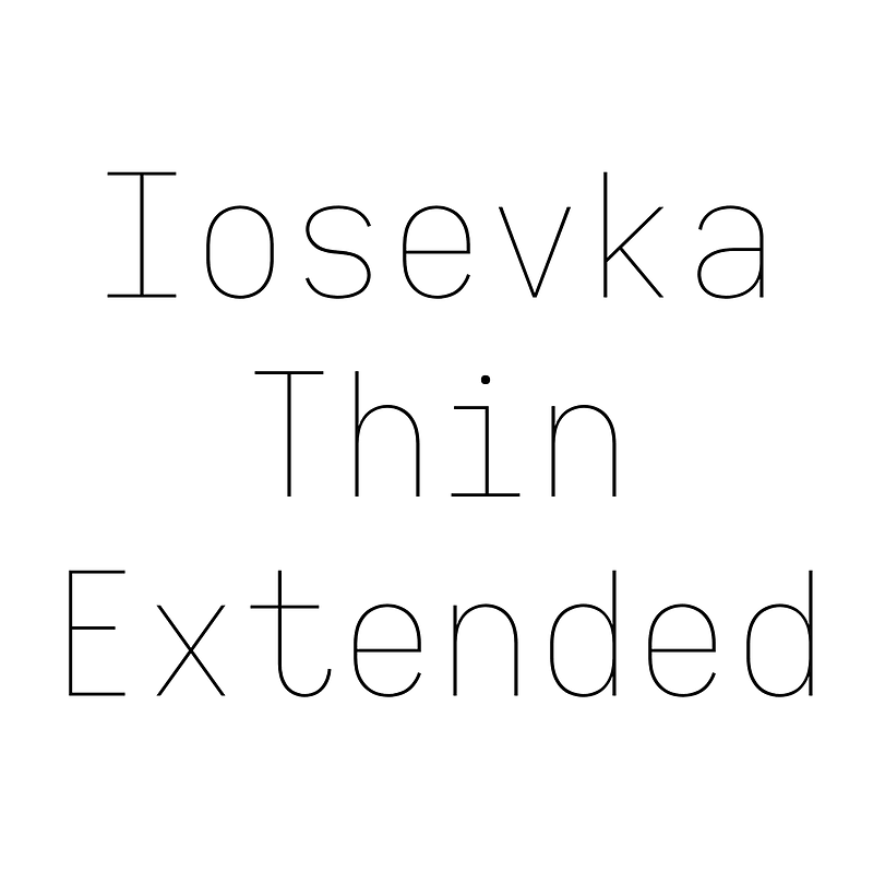 Iosevka Thin Extended Font Free Fonts On Creazilla Creazilla