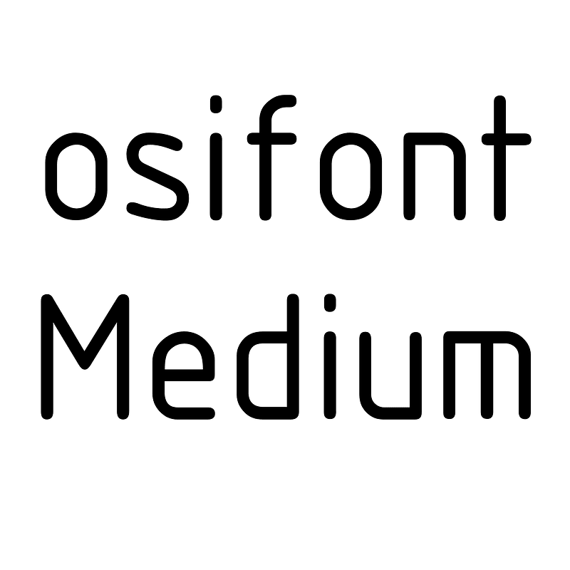 osifont Medium font - Free fonts on Creazilla | Creazilla