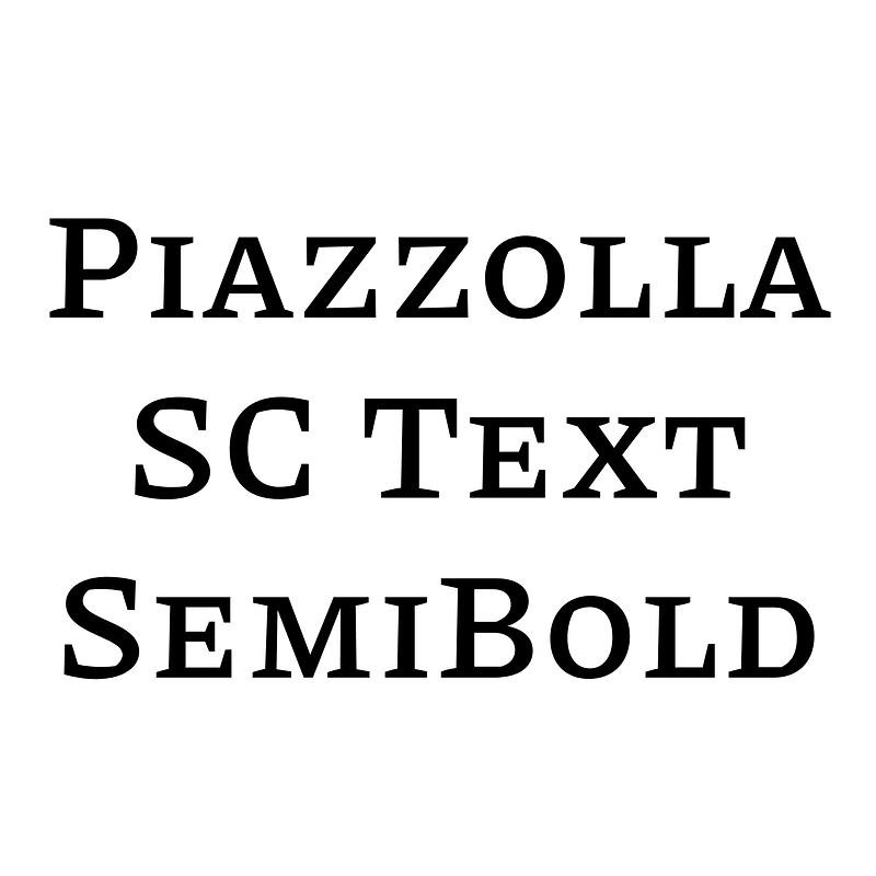Piazzolla SC Text SemiBold - Free fonts on creazilla.com