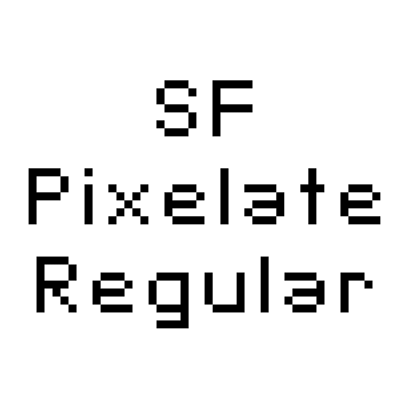 SF Pixelate Regular font - Free fonts on Creazilla | Creazilla