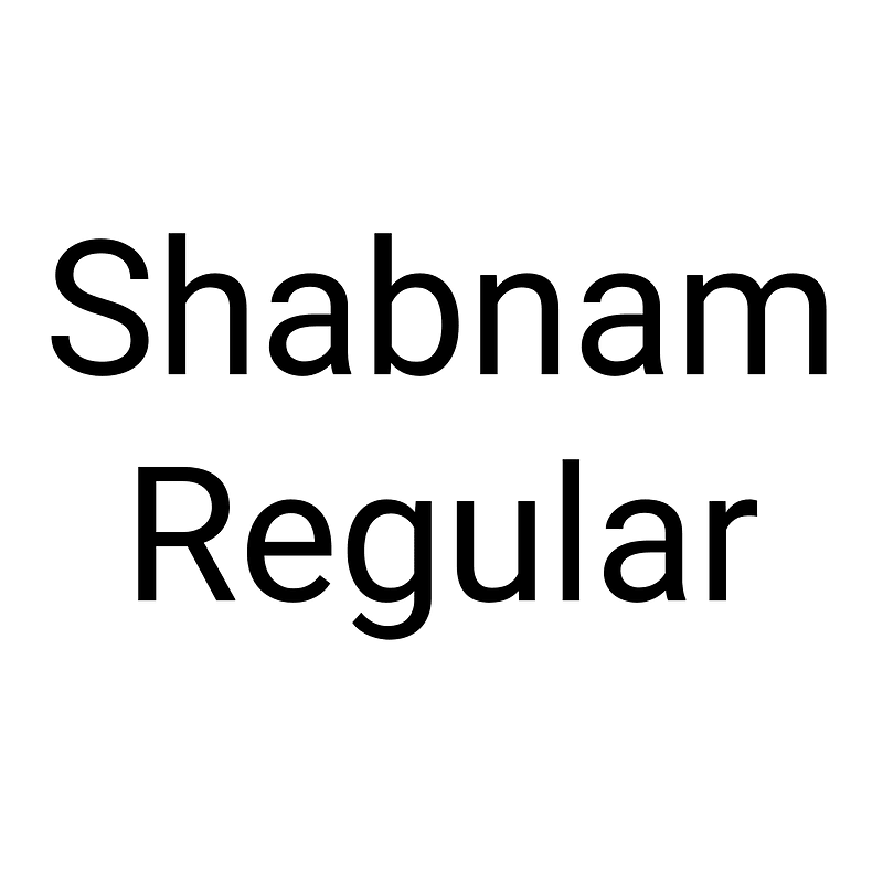 Shabnam Regular font - Free fonts on Creazilla | Creazilla
