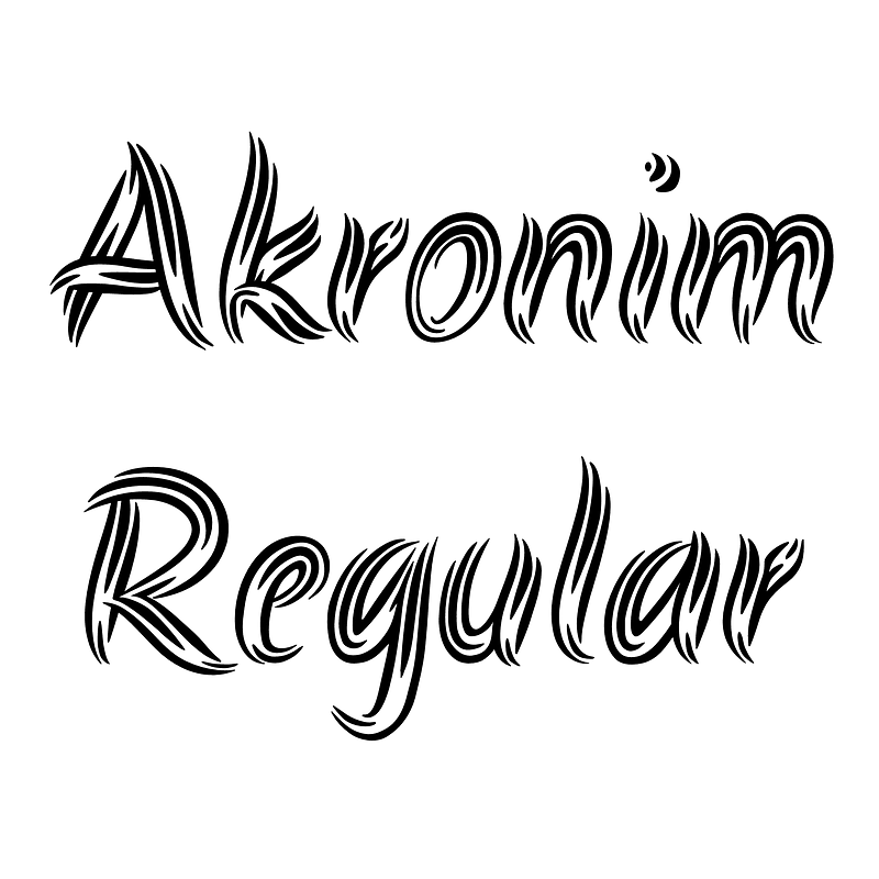 Akronim Regular | Creazilla
