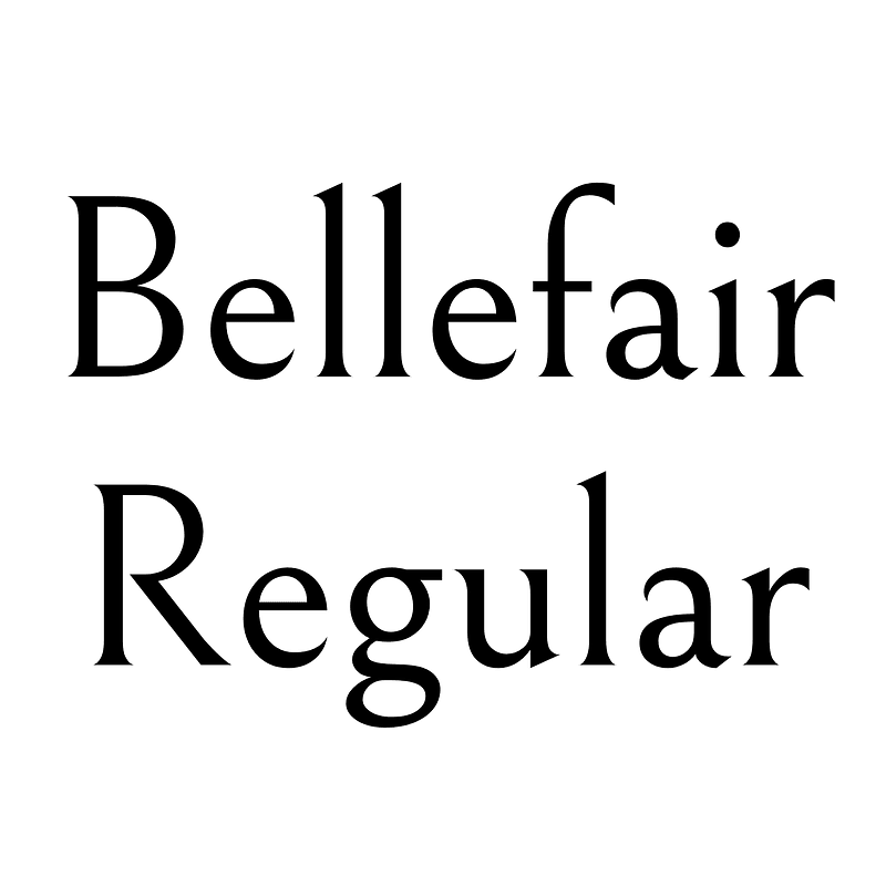 Bellefair Regular - Free fonts on creazilla.com