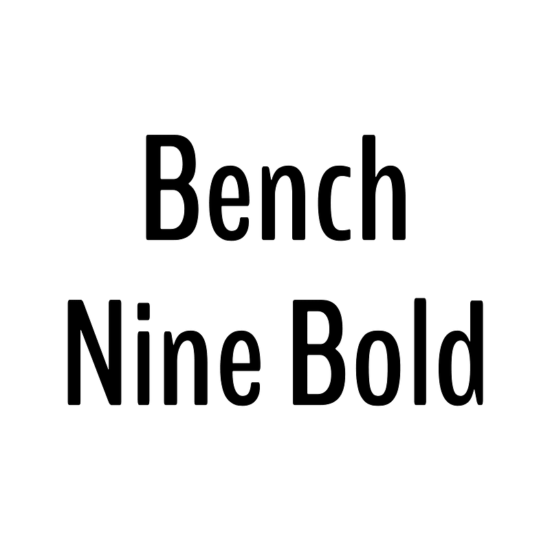 Bench Nine Bold - Free fonts on creazilla.com