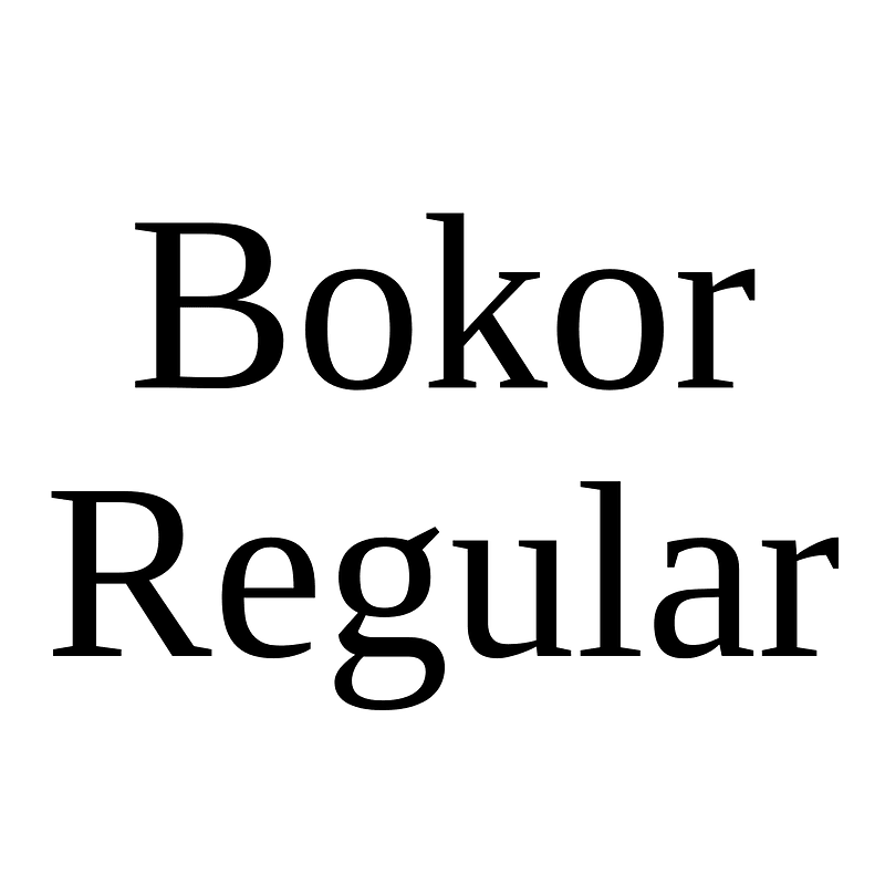 Bokor Regular - Free fonts on creazilla.com