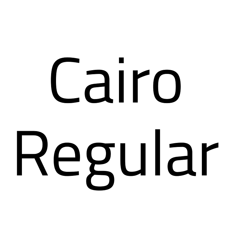 Cairo Regular - Free fonts on creazilla.com