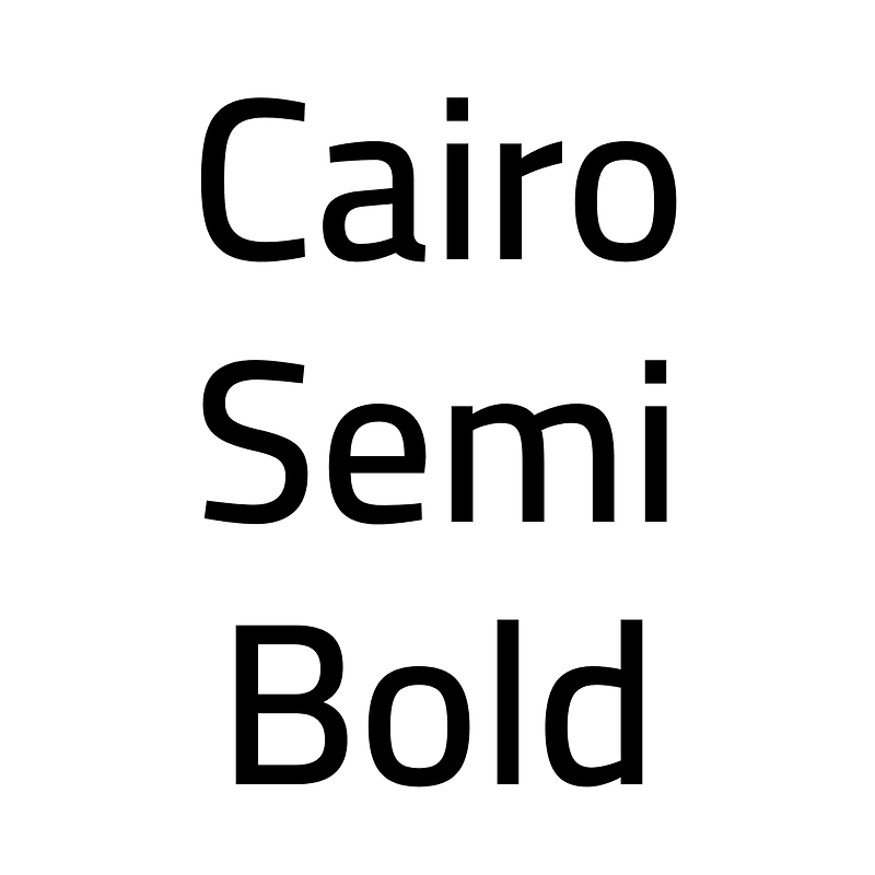 Cairo Semi Bold - Free fonts on creazilla.com
