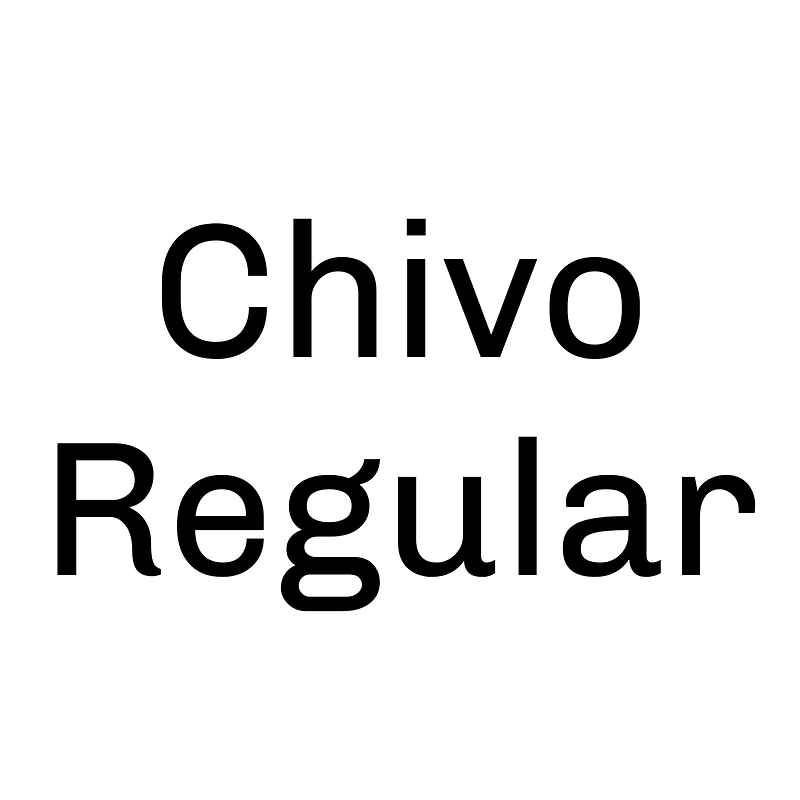 Chivo Regular | Creazilla