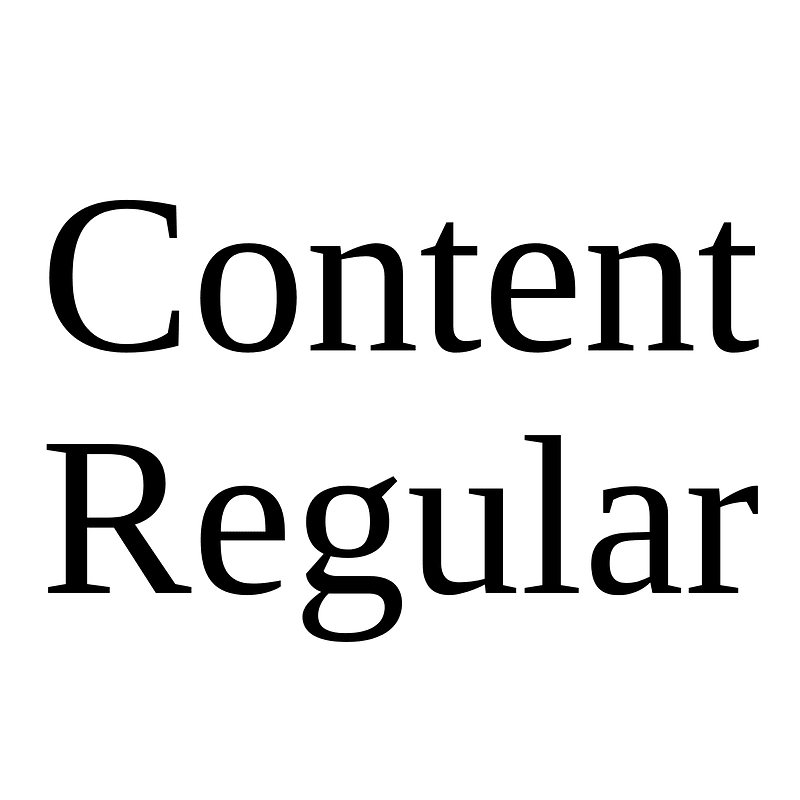Content Regular - Free fonts on creazilla.com