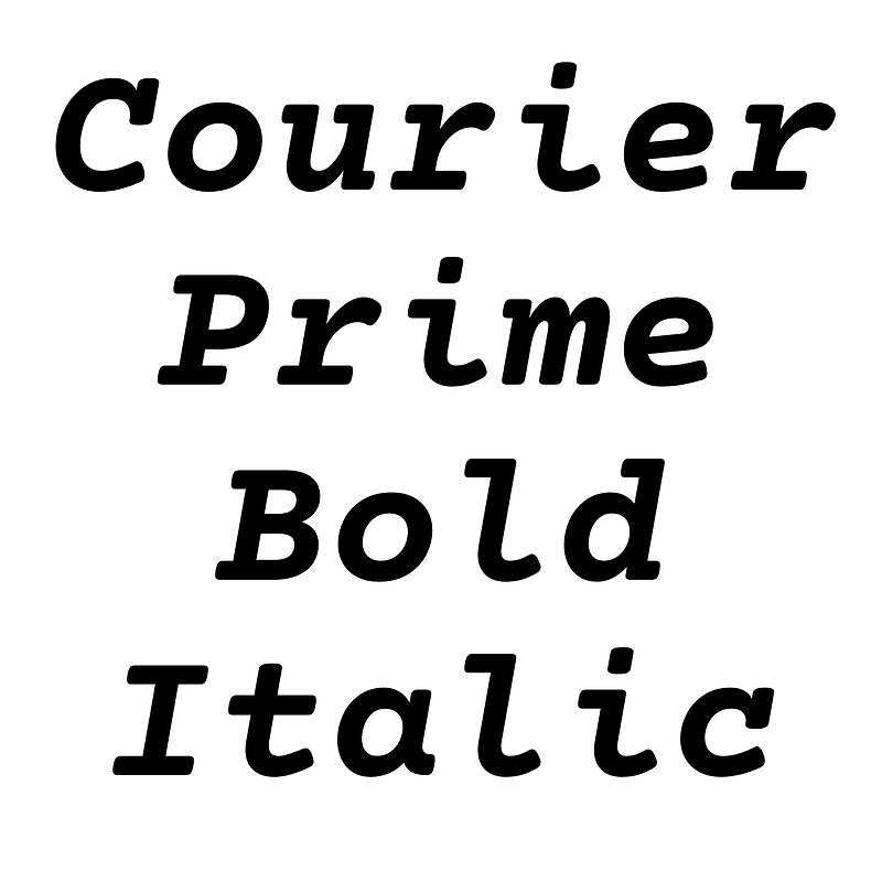 Courier Prime Bold Italic font - Free fonts on Creazilla | Creazilla