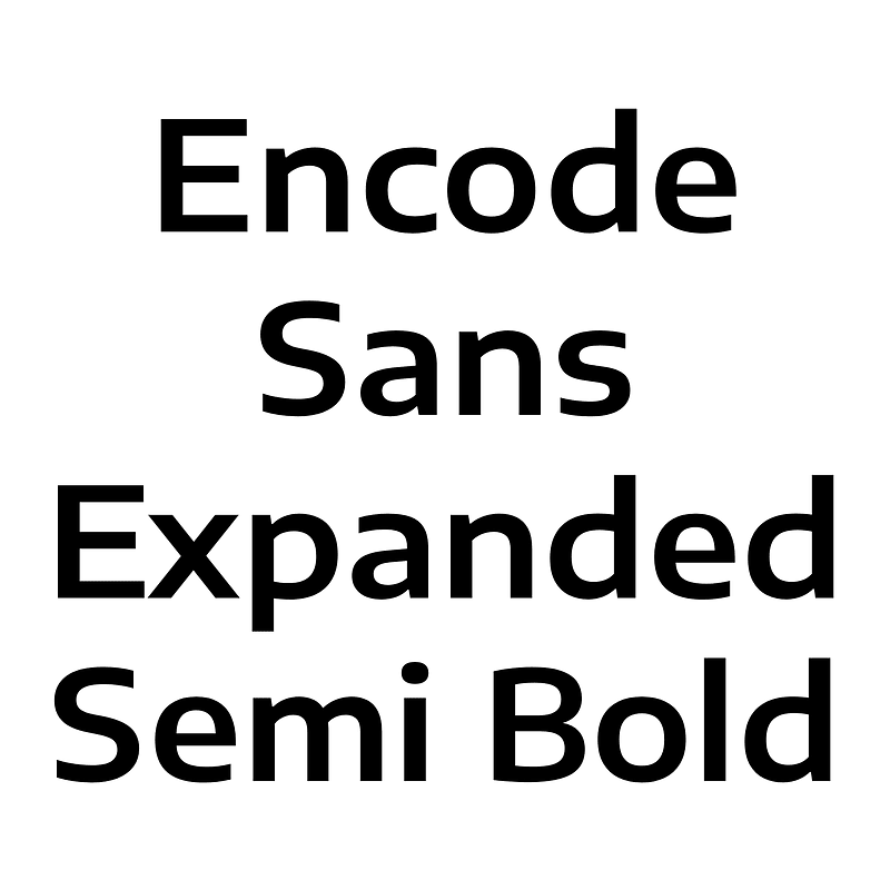 Encode Sans Expanded Semi Bold font - Free fonts on Creazilla | Creazilla