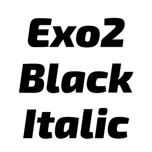 Exo2 Black | Creazilla