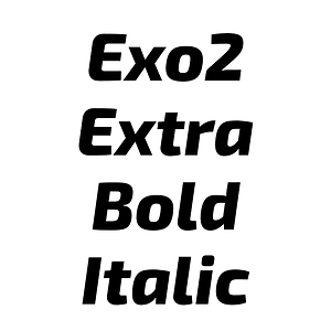 Exo2 Extra Bold font - Free fonts on Creazilla | Creazilla