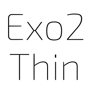 Exo2 Black | Creazilla