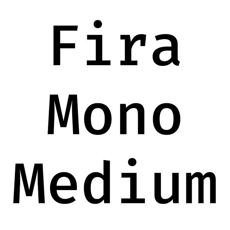 Fira Mono Medium - Free fonts on creazilla.com