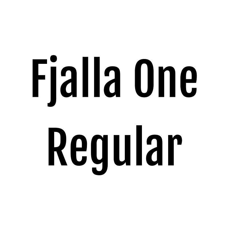 Fjalla One Regular font - Free fonts on Creazilla | Creazilla