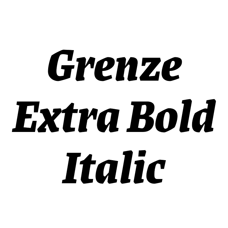Grenze Extra Bold Italic font - Free fonts on Creazilla | Creazilla