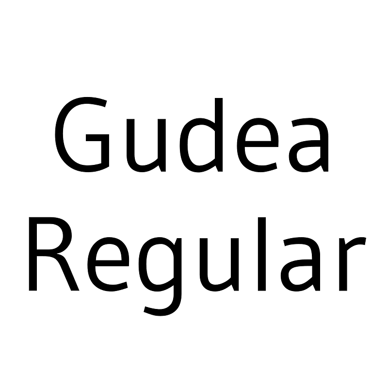 Gudea Regular | Creazilla