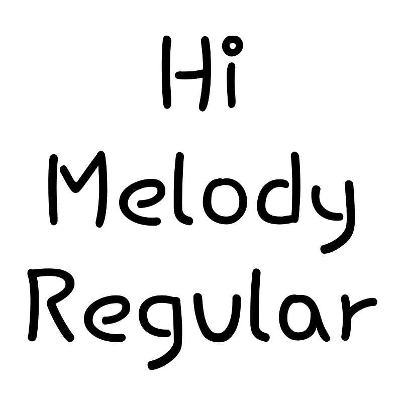 Hi Melody Regular font - Free fonts on Creazilla | Creazilla