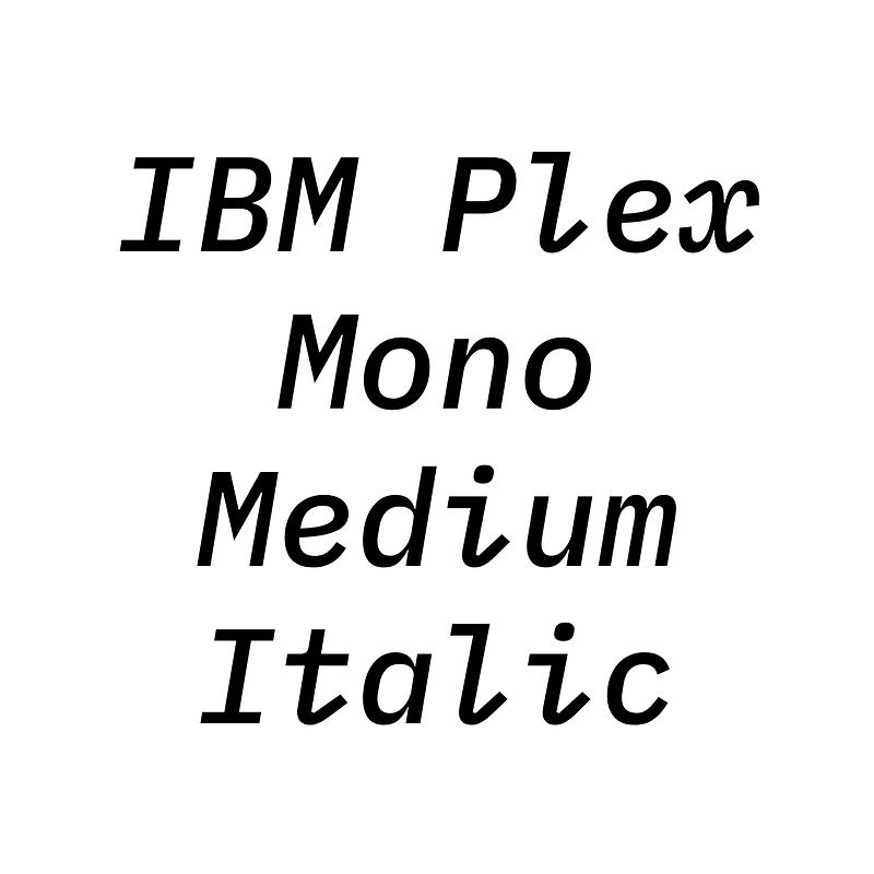 Ibm Plex Mono Medium Italic Creazilla
