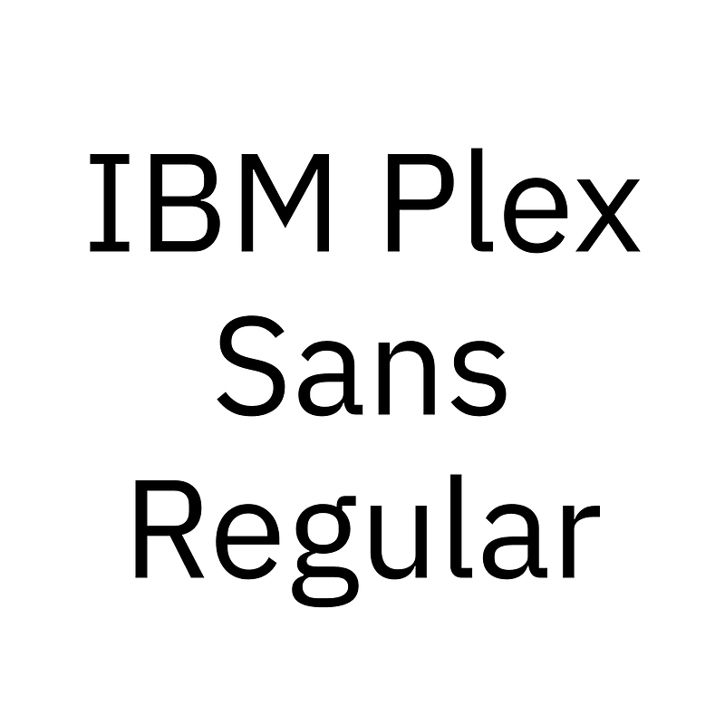 IBM Plex Sans Regular font - Free fonts on Creazilla | Creazilla