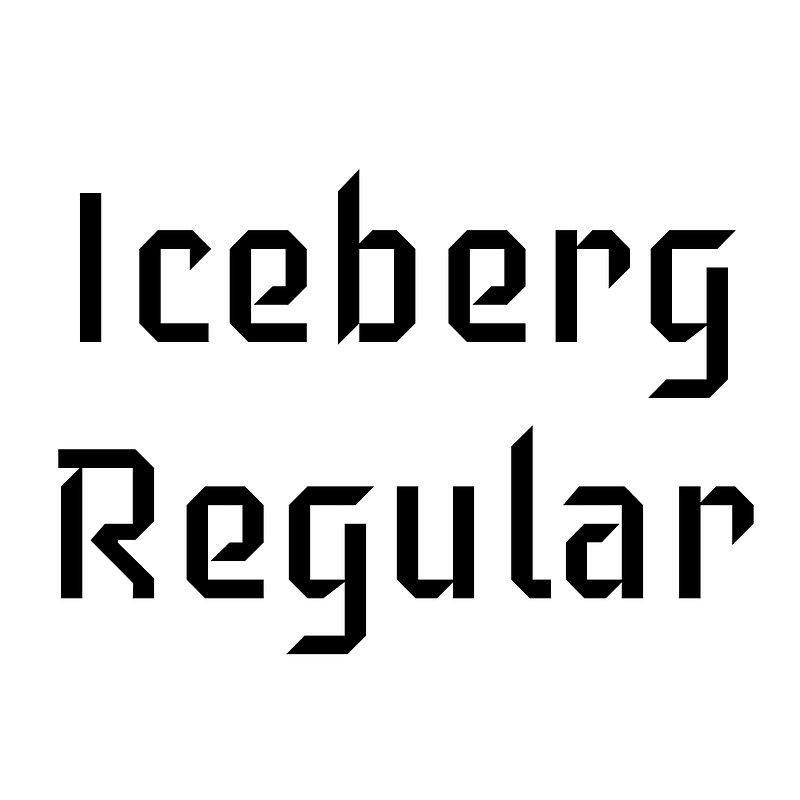 Iceberg Regular - Free fonts on creazilla.com